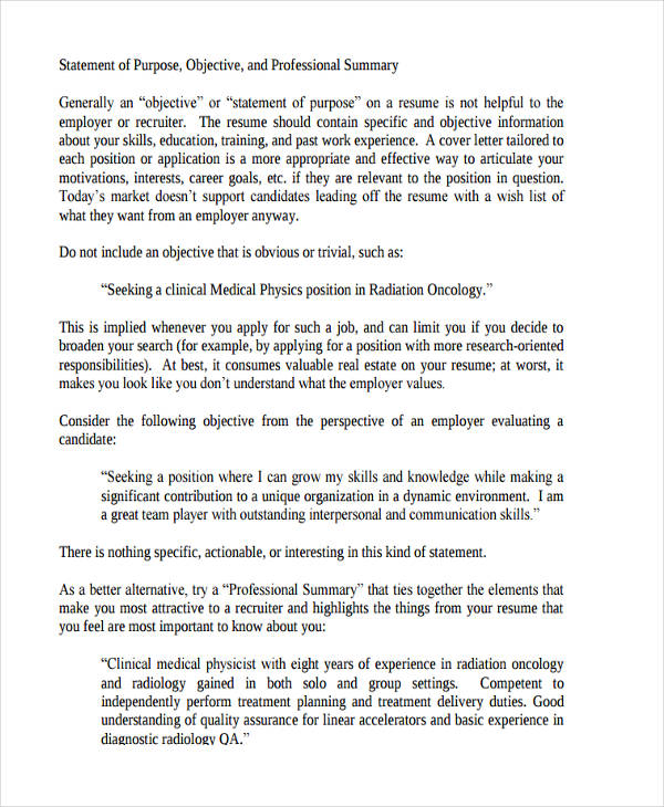  Statement Of Purpose For Job Application Is Cover Letter Another 