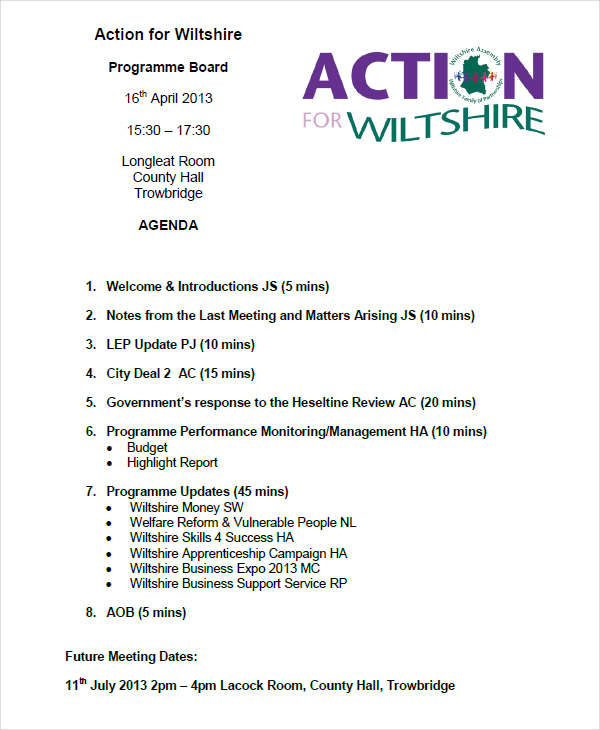 Program Agenda 9 Examples Format Pdf Examples