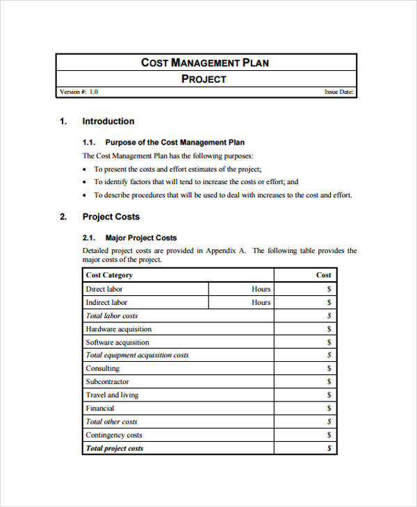 Management Plan Examples 57 In PDF MS Word Pages Google Docs 