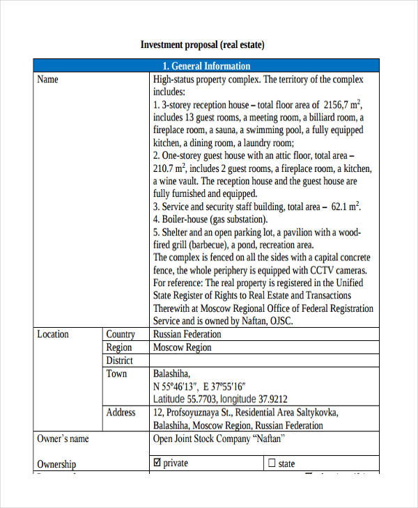 Investment Proposal 21 Examples Format Pdf Examples