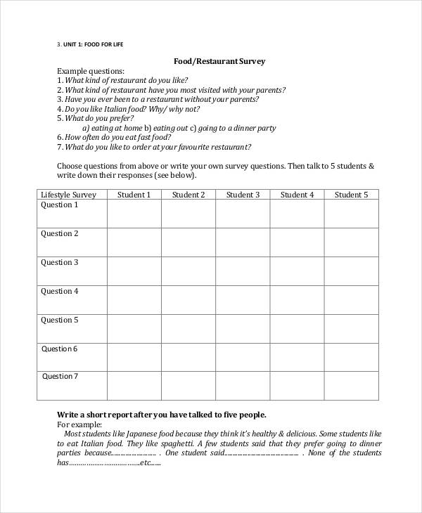 32 Survey Questionnaire Examples To Download 32 Survey Questionnaire Examples To Download