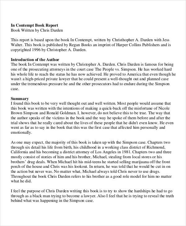  Example Of A Book Report College Level How To Write A College Level 