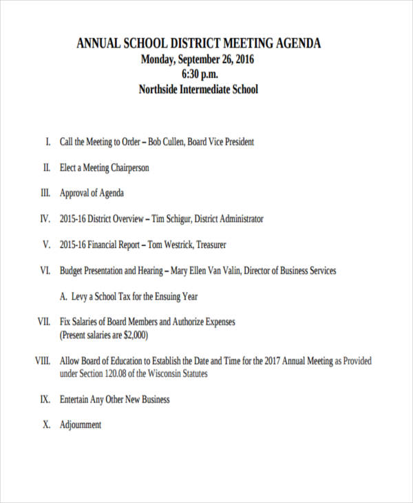 Printable Agenda 33 Examples Format Pdf Examples