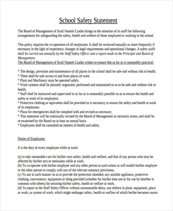 Statement in PDF - 54+ Examples, Format, Sample | Examples