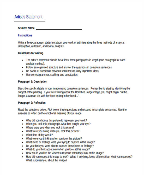 Statement in PDF - 54+ Examples, Format, Sample | Examples