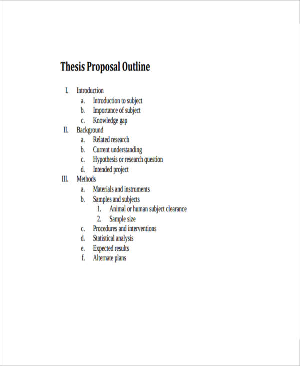 Thesis Proposal Examples 12 Samples In PDF Examples