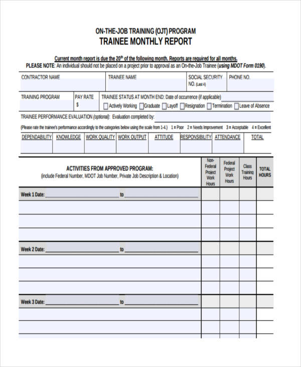 Monthly Report 38 Examples Format Pdf Examples