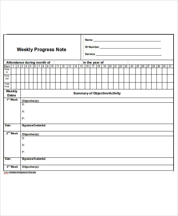 Progress Note 18 Examples Format Pdf Examples