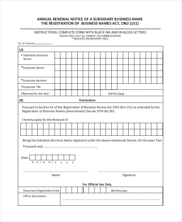 Renewal Notice - 8+ Examples, Format, Pdf | Examples