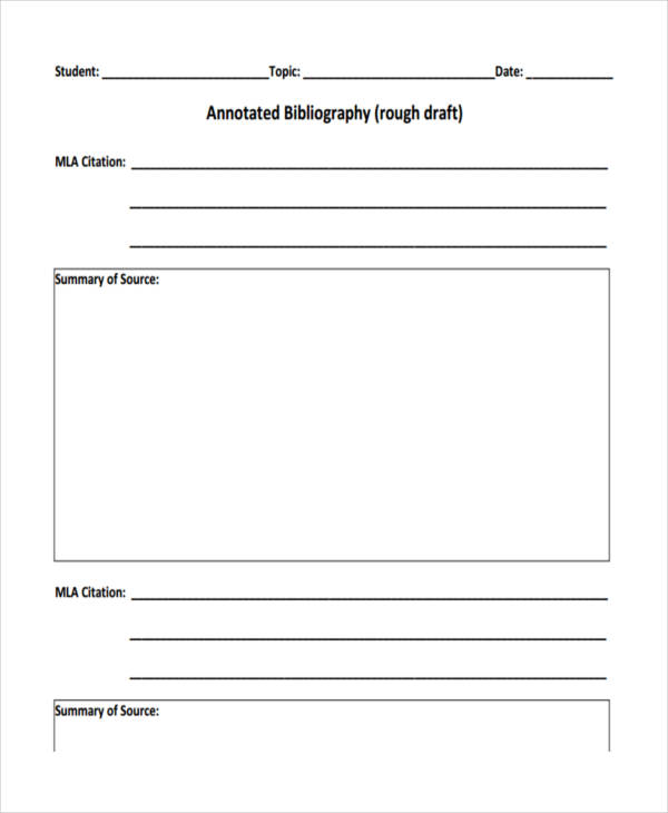 Annotated Bibliography - 100+ Examples, Format, Pdf | Examples