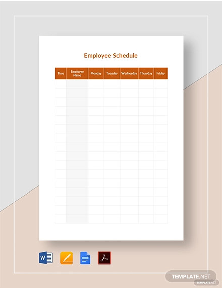 Blank Schedule - 7+ Examples, Format, Pdf | Examples