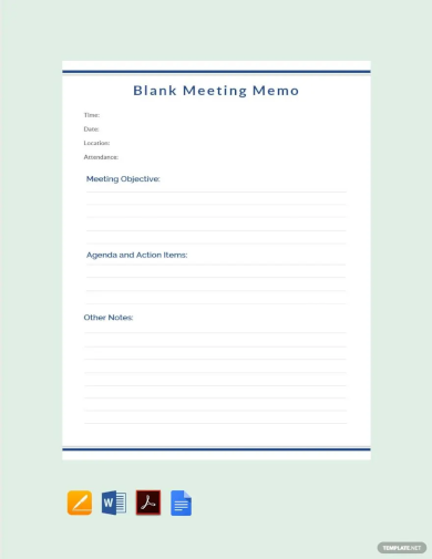 Meeting Memo - 33+ Examples, Format, Pdf | Examples