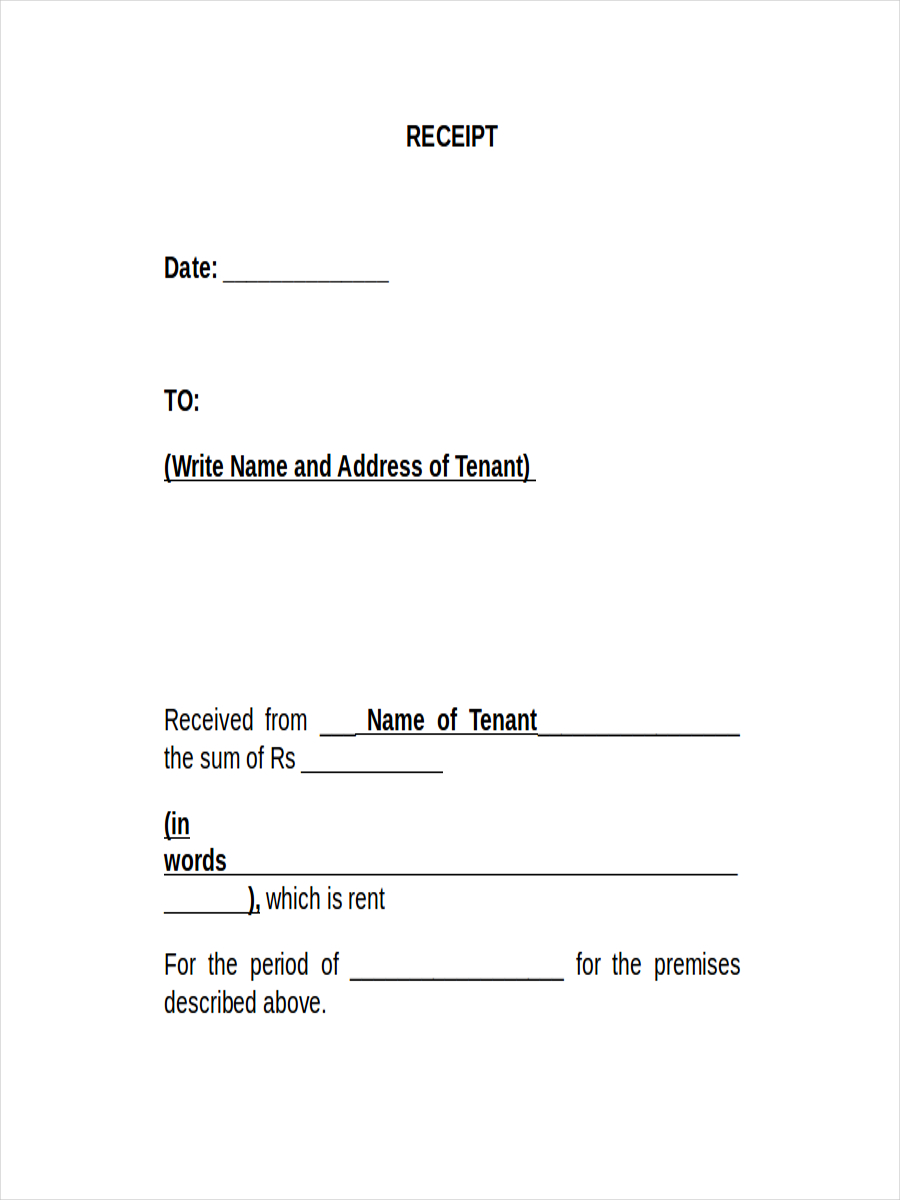 Fee Receipt Template 12 Free Printable Word Excel PDF Samples