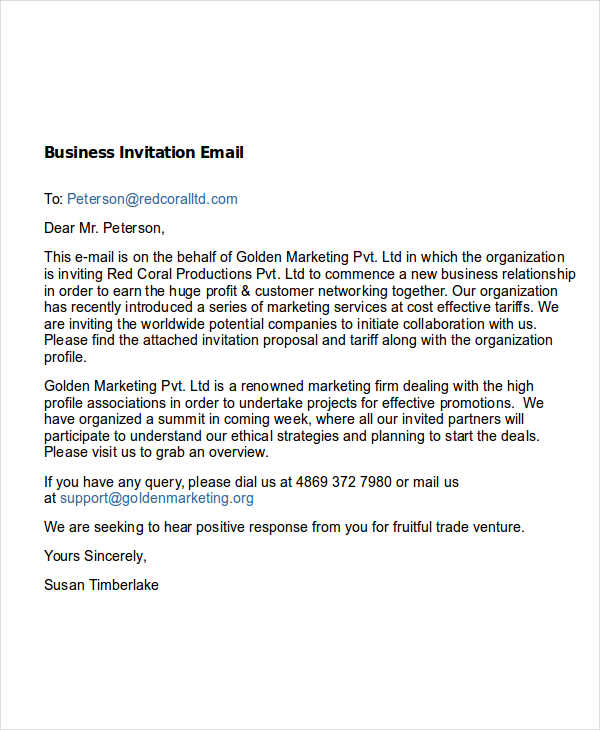Invitation Email 13 Examples Format Pdf Examples
