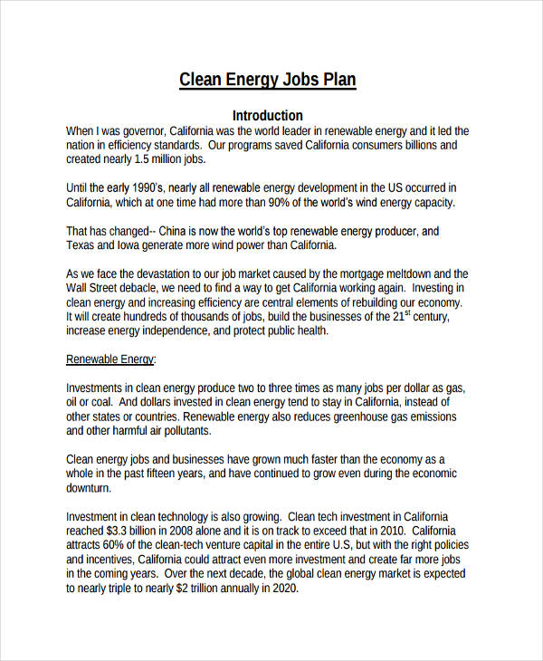 Job Plan - 7+ Examples, Format, Pdf | Examples