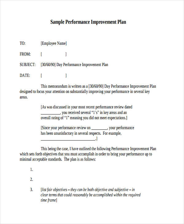 Performance Improvement Plan 14 Examples Format Pdf Examples