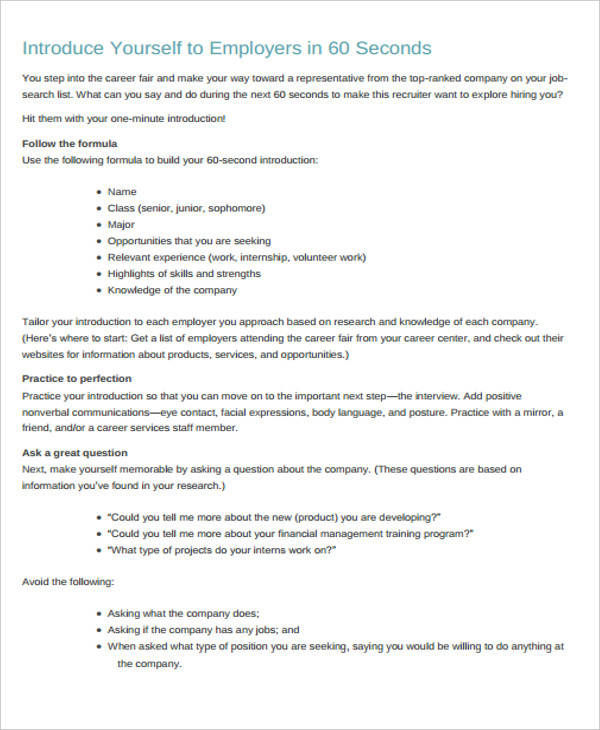 100 Self introduction 