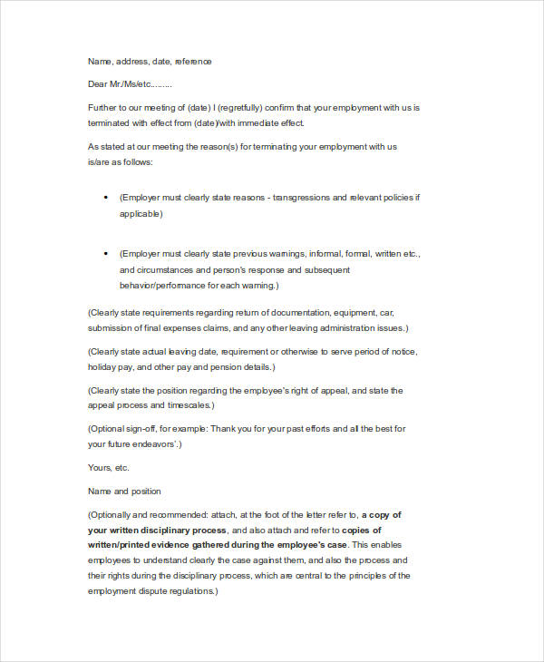 Employee Notice - 8+ Examples, Format, Pdf | Examples