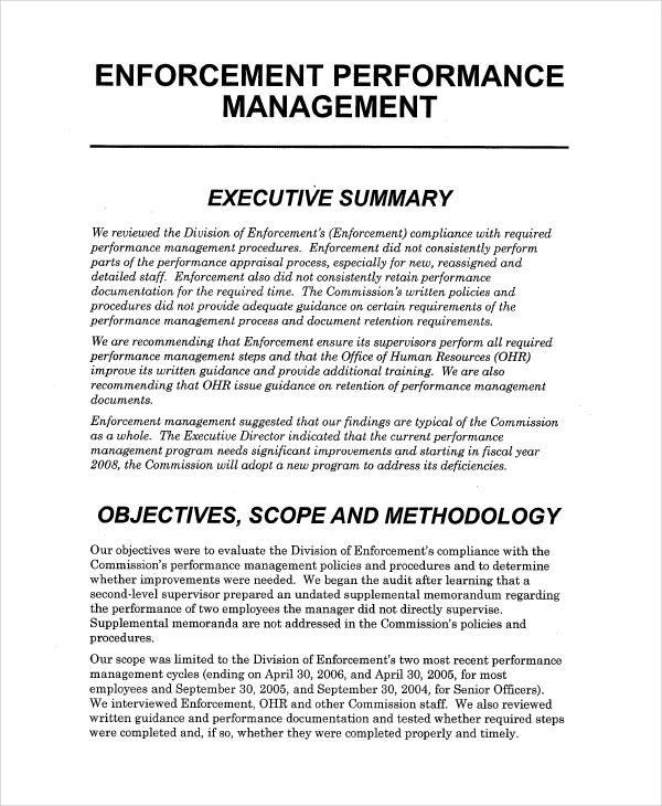 FREE Performance Management Examples - 7+ Samples in PDF | Examples