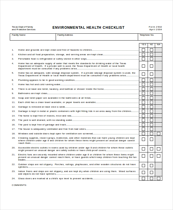 Checklist Examples - 79+ in DOC | Examples