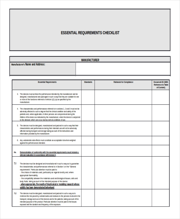 Check Off List Template For Your Needs