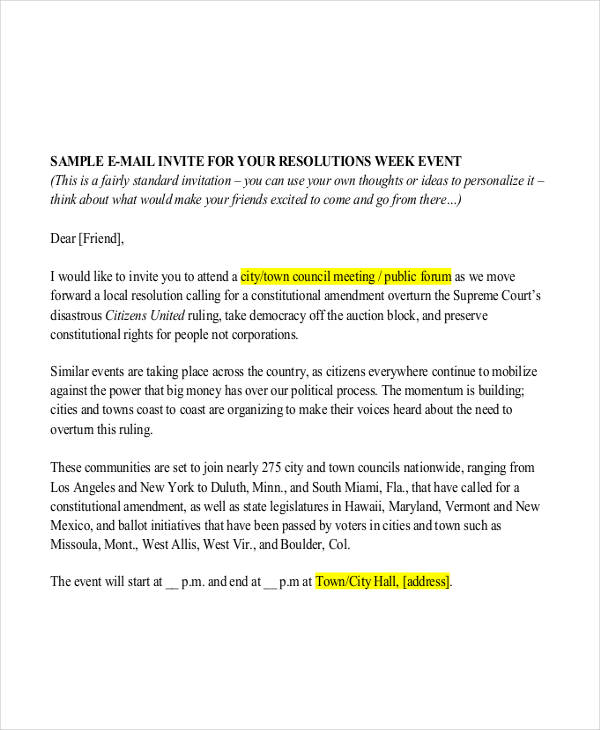 Invitation Email 13 Examples Format Pdf Examples