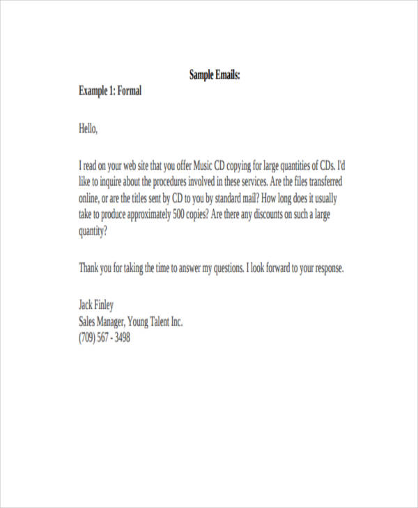 Business Email - 25+ Examples, Format, Pdf | Examples