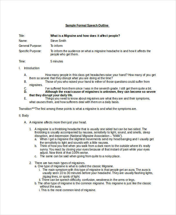 Speech Examples 17 In PDF DOC Examples