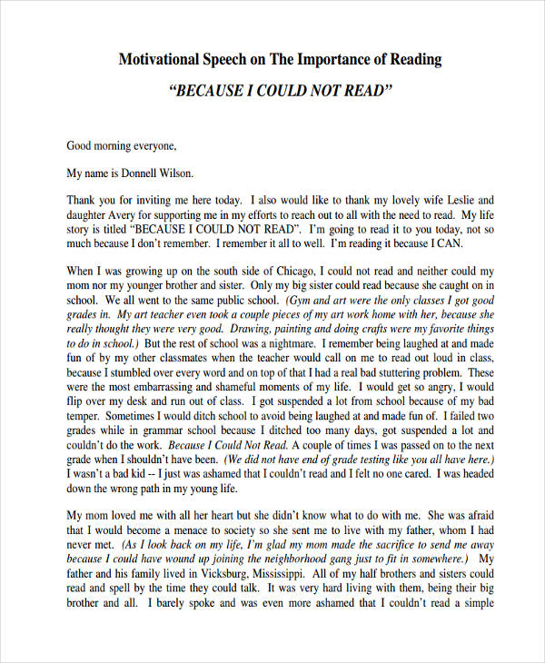 Motivational Speech 7 Examples Format Sample Examples Motivational Speech 7 Examples Format Sample Examples