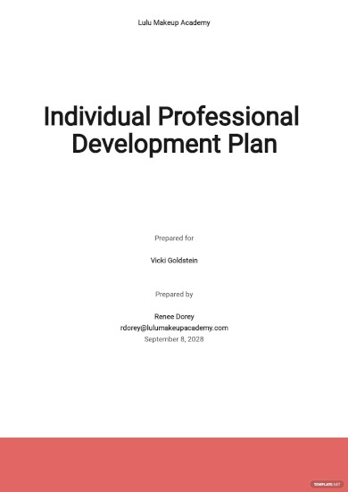 Individual Development Plan - 18+ Examples, Format, Pdf | Examples