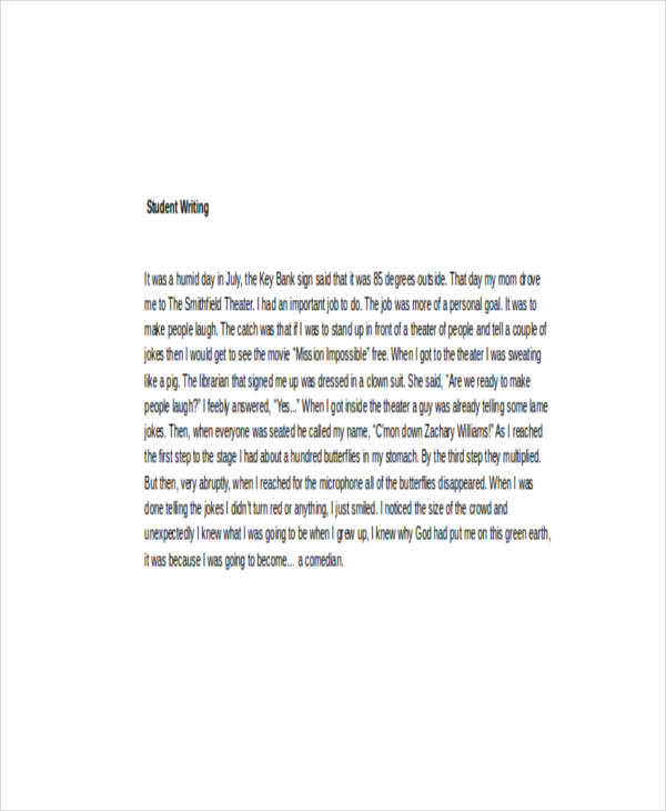 Student Writing - 6+ Examples, Format, Pdf | Examples