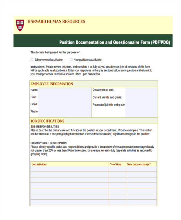 HR Questionnaire - 9+ Examples, Format, Pdf, Tips