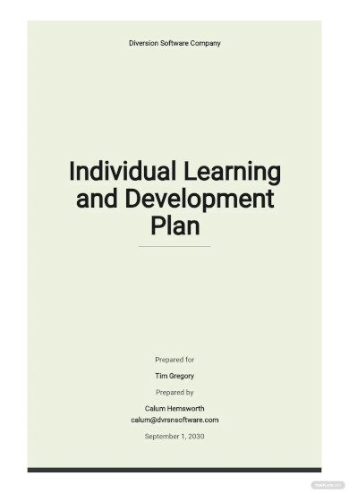Individual Development Plan - 18+ Examples, Format, Pdf | Examples