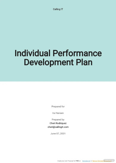 Individual Development Plan - 18+ Examples, Format, Pdf | Examples