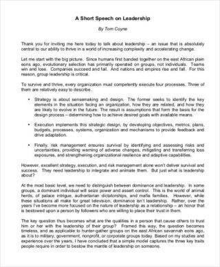 24+ Speech Templates and Examples