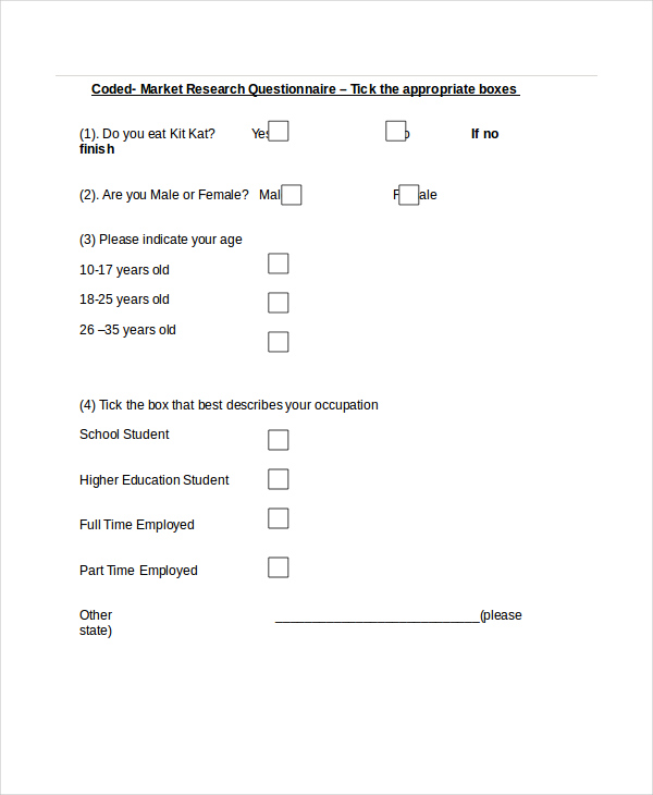 ionnaire In Word 33 Examples Format Sample Examples