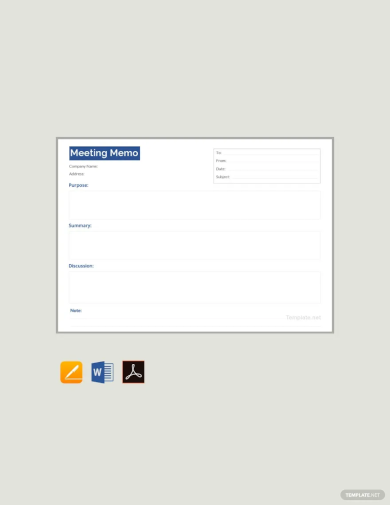 Meeting Memo - 33+ Examples, Format, Pdf | Examples