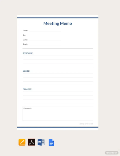 Meeting Memo - 33+ Examples, Format, Pdf | Examples