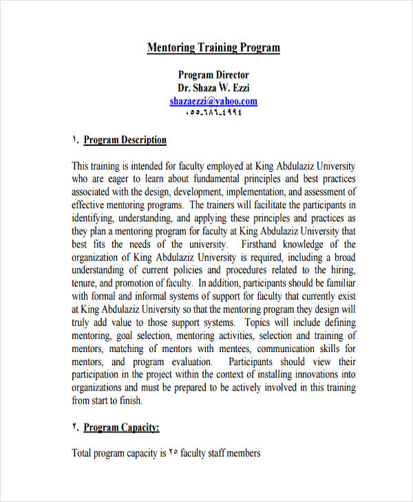 Sample Proposal For Training Program The Document Template