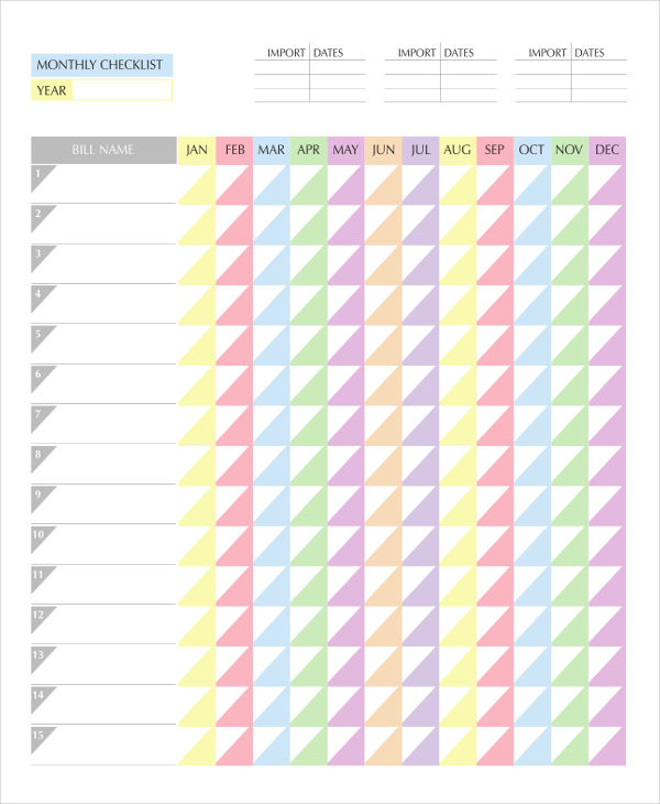 FREE 7 Monthly Chart Examples Samples In PDF Examples