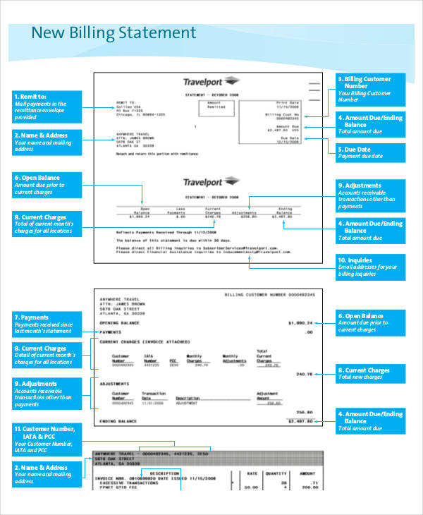 Billing Statement 7 Examples Format Pdf Examples