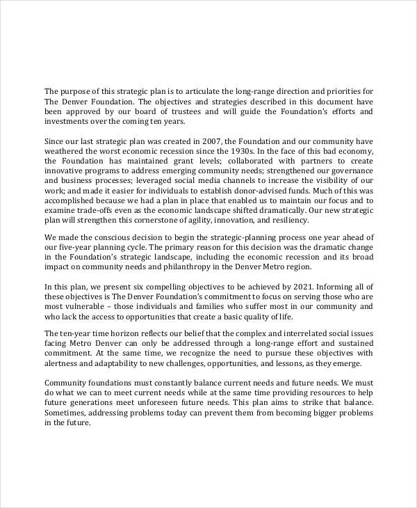 Nonprofit Plan - 8+ Examples, Format, Pdf | Examples