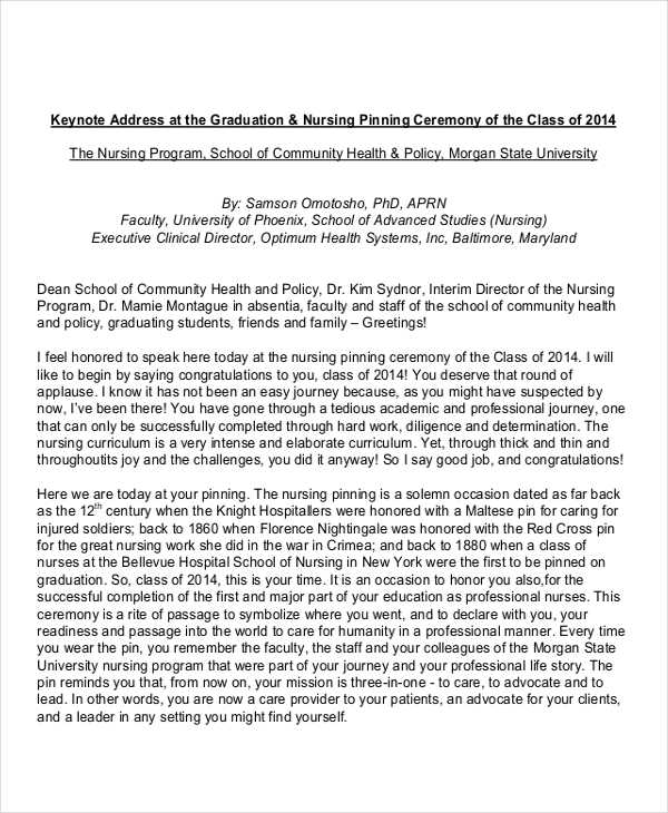 Graduation Speech 8 Examples Format Sample Examples