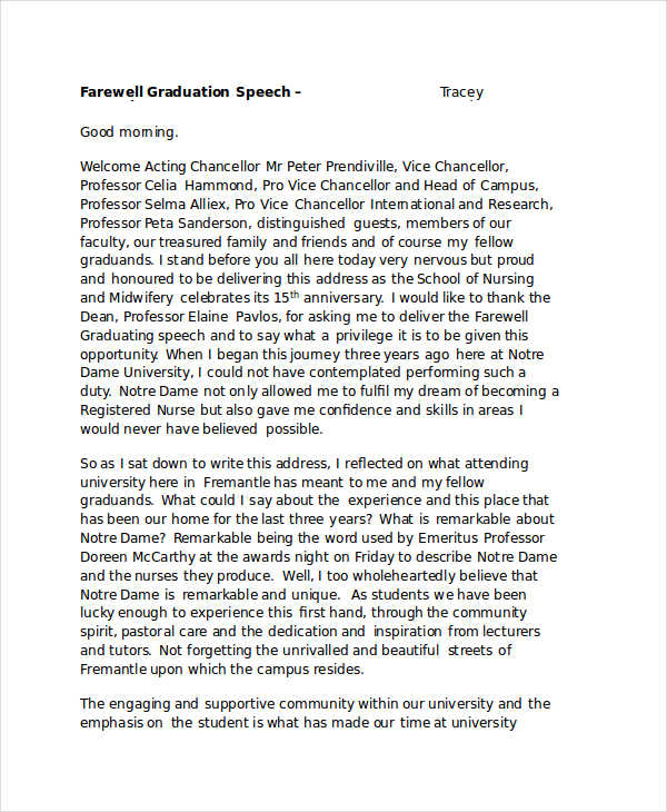 Speech Examples 17 In PDF DOC Examples