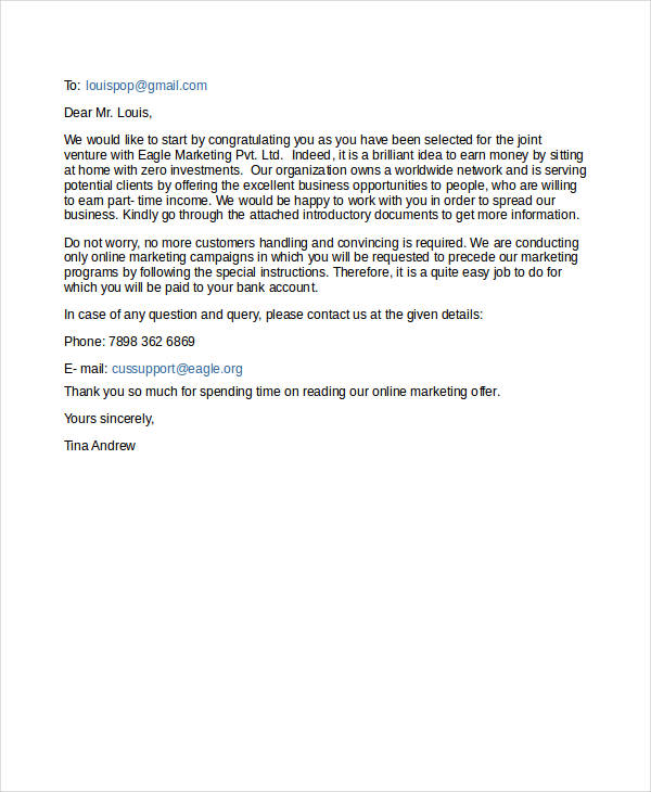 Marketing Email - 8+ Examples, Format, Pdf | Examples