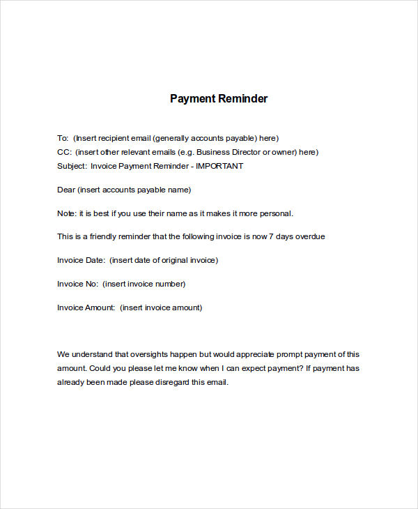 Payment Email - Examples, Doc, PDF