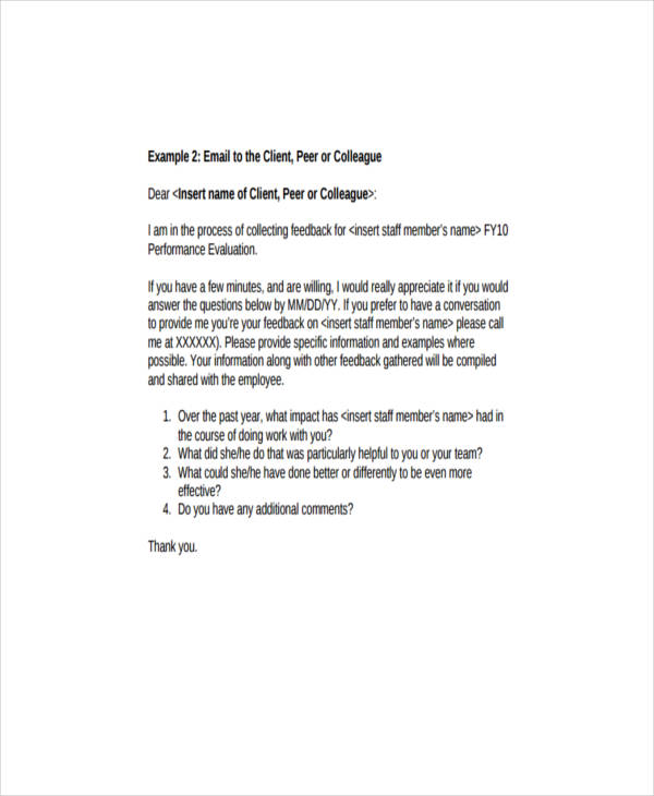 Feedback Email 6 Examples Format Pdf Examples