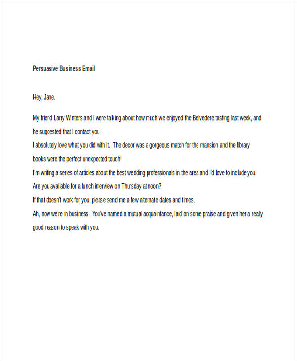Business Email - 25+ Examples, Format, Pdf | Examples