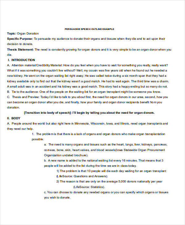  Policy Speech Outline How To Write A Speech Outline with Pictures 