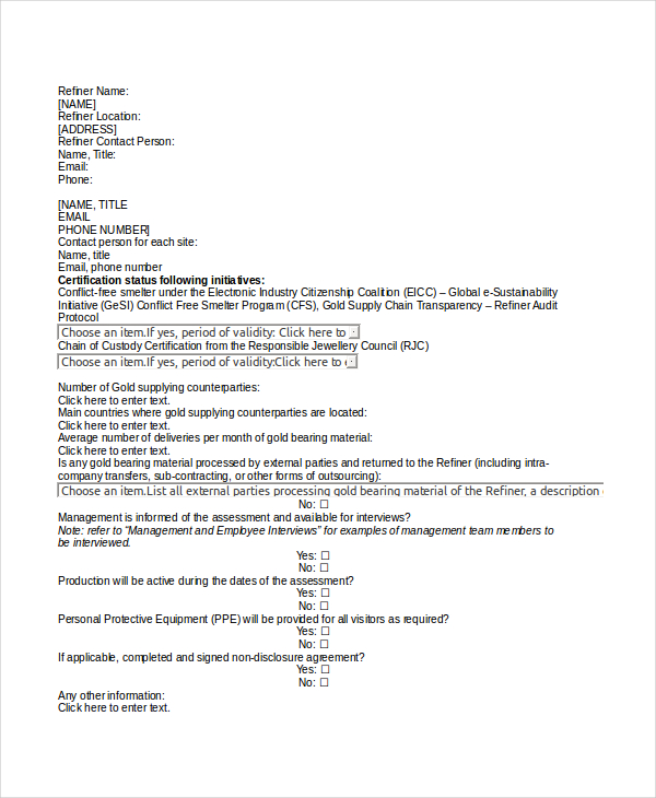 Pre Audit Checklist - Bank2home.com